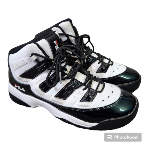 Fila | Shoes | Fila Black White Unisex Sneaker High Top Size 9 | Poshmark